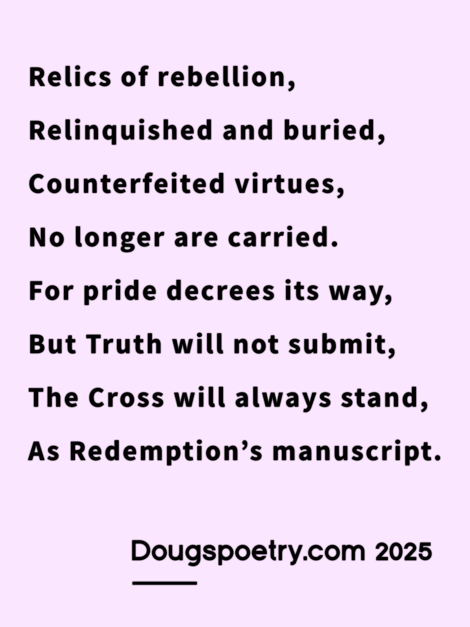 Redemption’s Manuscript – Dougspoetry.com